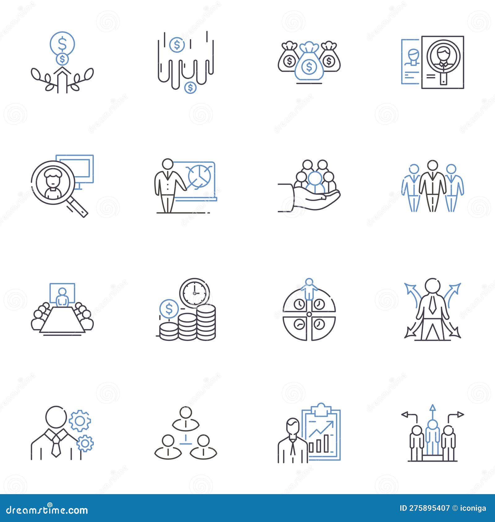 Efficiency And Productivity Line Icons Collection Streamline