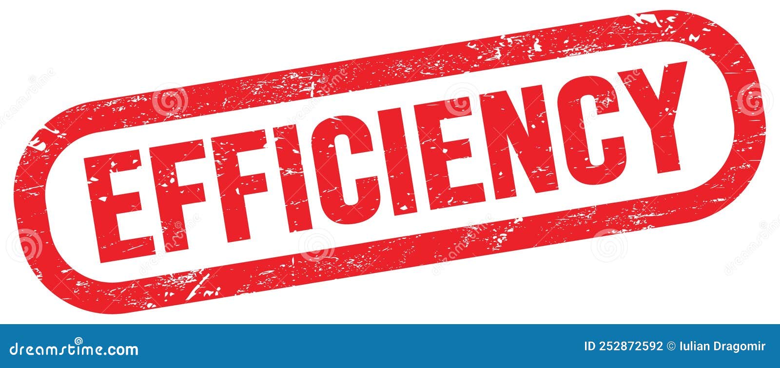 EFFICIENCY, Text Written on Red Stamp Sign Stock Illustration ...