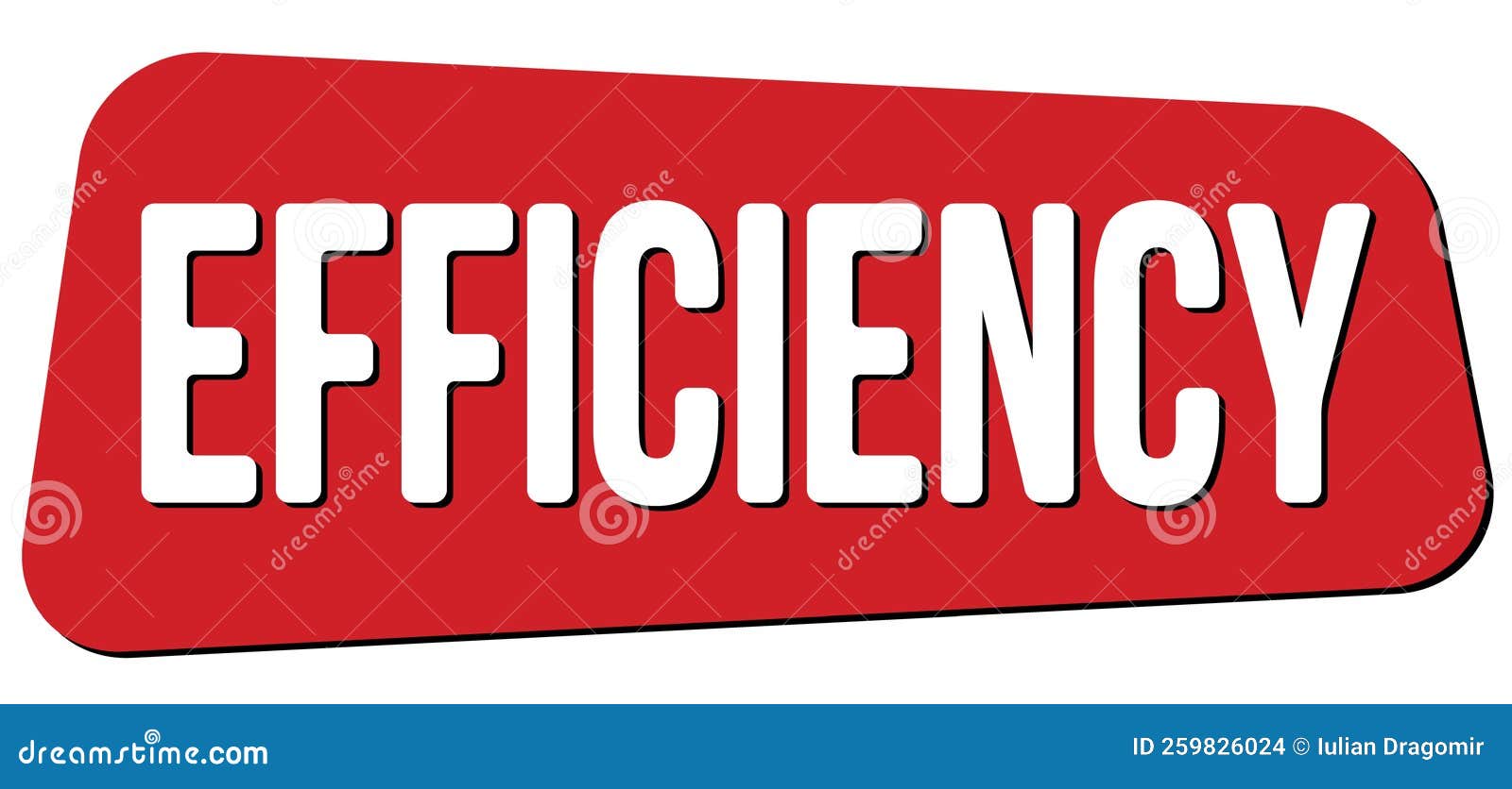 EFFICIENCY Text on Red Trapeze Stamp Sign Stock Illustration ...