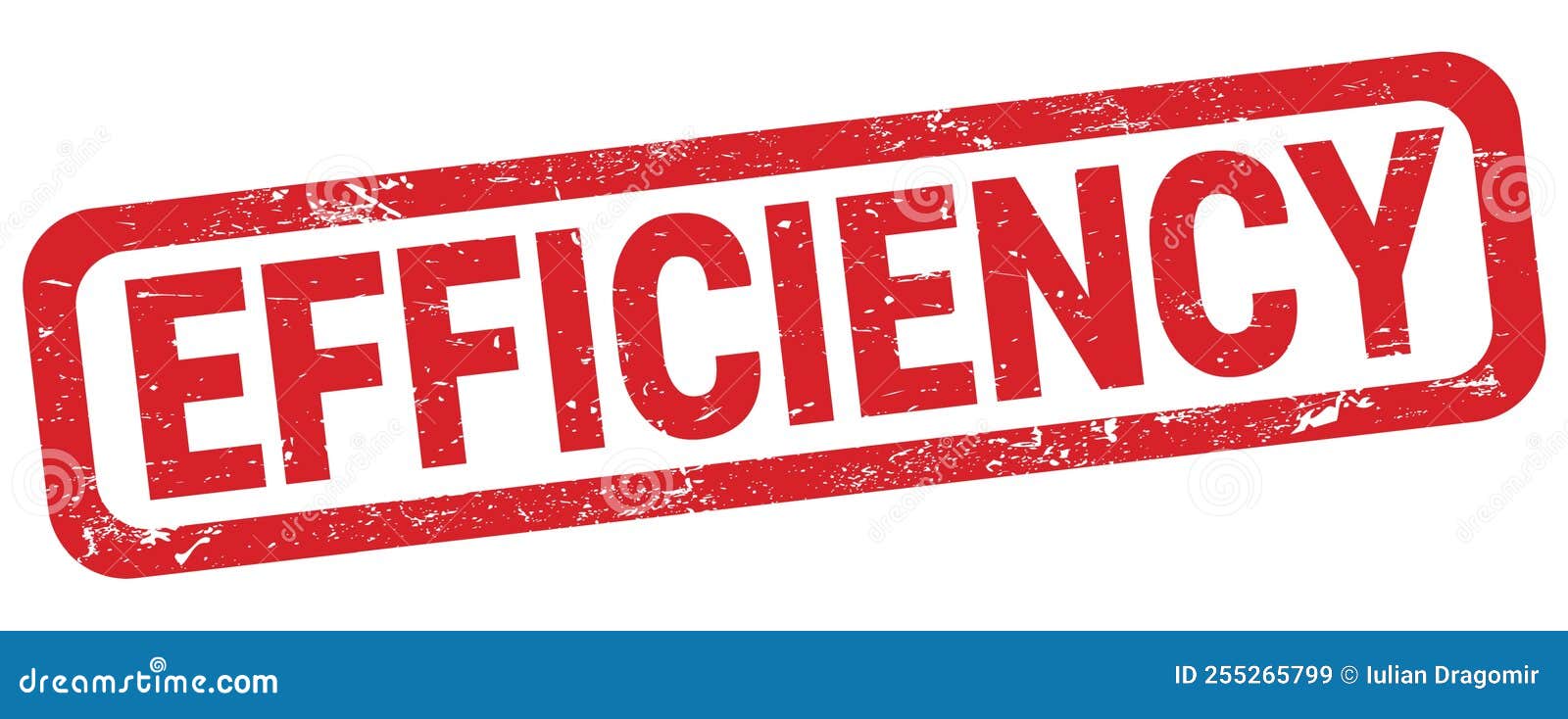 EFFICIENCY Text Written on Red Rectangle Stamp Stock Illustration ...