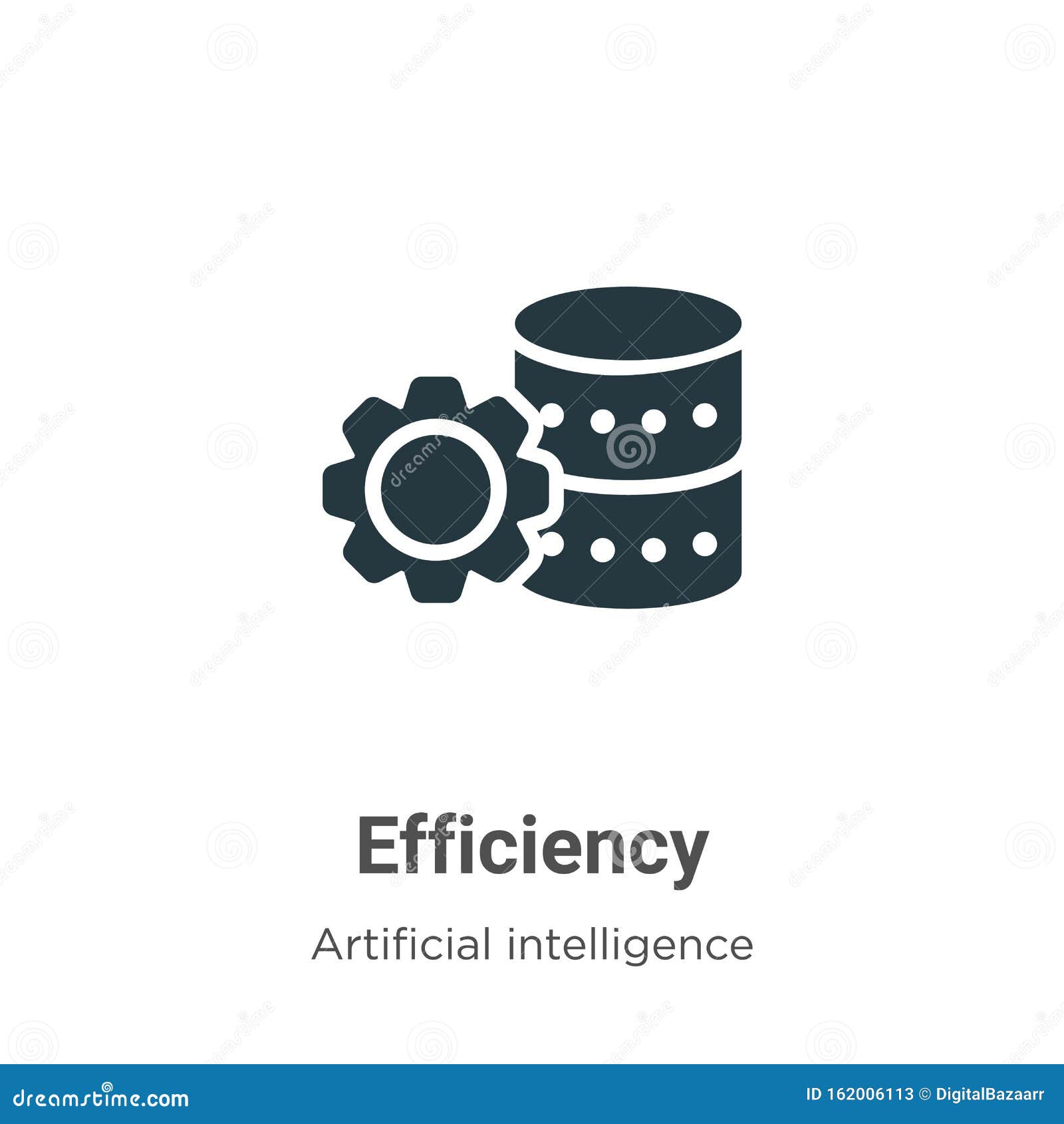 Efficiency Vector Icon on White Background. Flat Vector Efficiency Icon ...