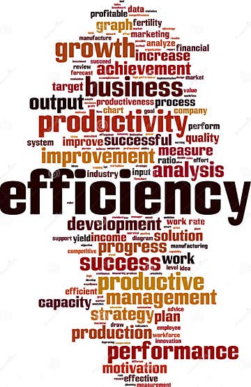Efficiency word cloud stock vector. Illustration of industry - 248403502