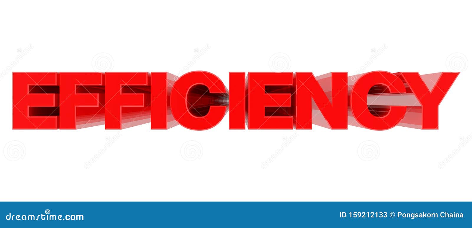 EFFICIENCY Word Isolated on White Background 3d Rendering Stock ...