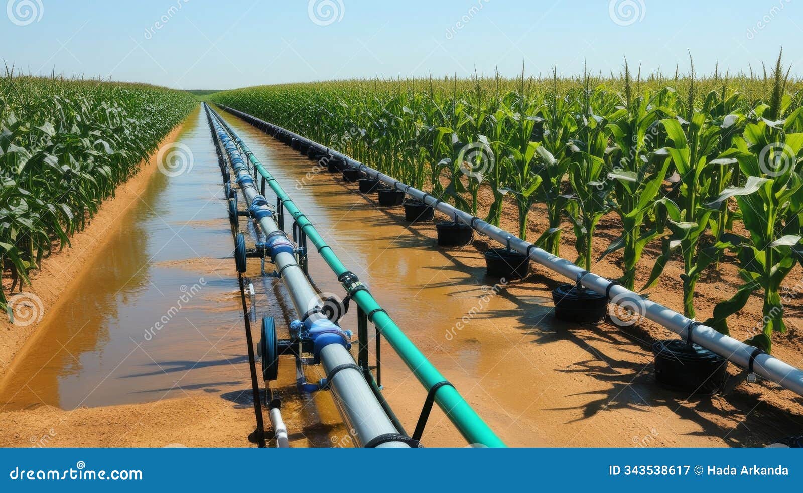 Efficient Agricultural Irrigation Systems for Watering Corn Fields on ...