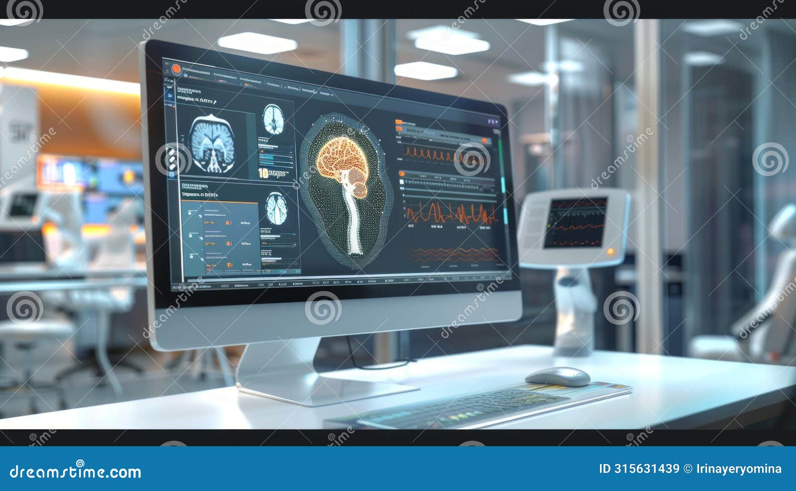 Efficient AI Medical Imaging: Sleek Interface Stock Image - Image of ...