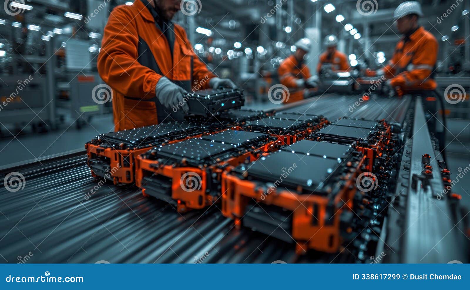 Efficient Assembly of Battery Cells in Modern Factory Setting Stock ...