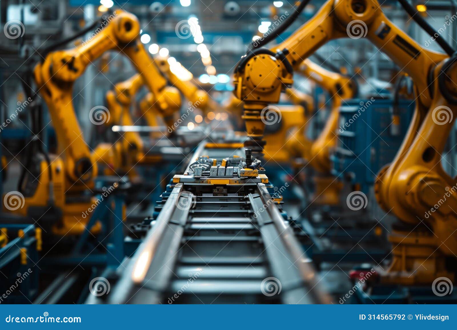 Efficient Assembly Line Of High Tech Green Energy Electric Vehicles ...