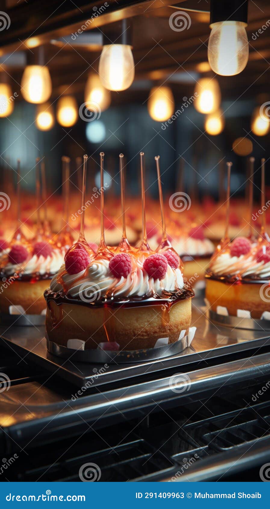 Efficient Assembly Line Moves Cakes Towards Final Decoration and ...