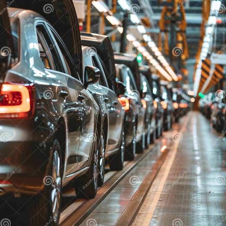 Efficient Assembly Line Process of Contemporary Vehicles in a Bustling ...