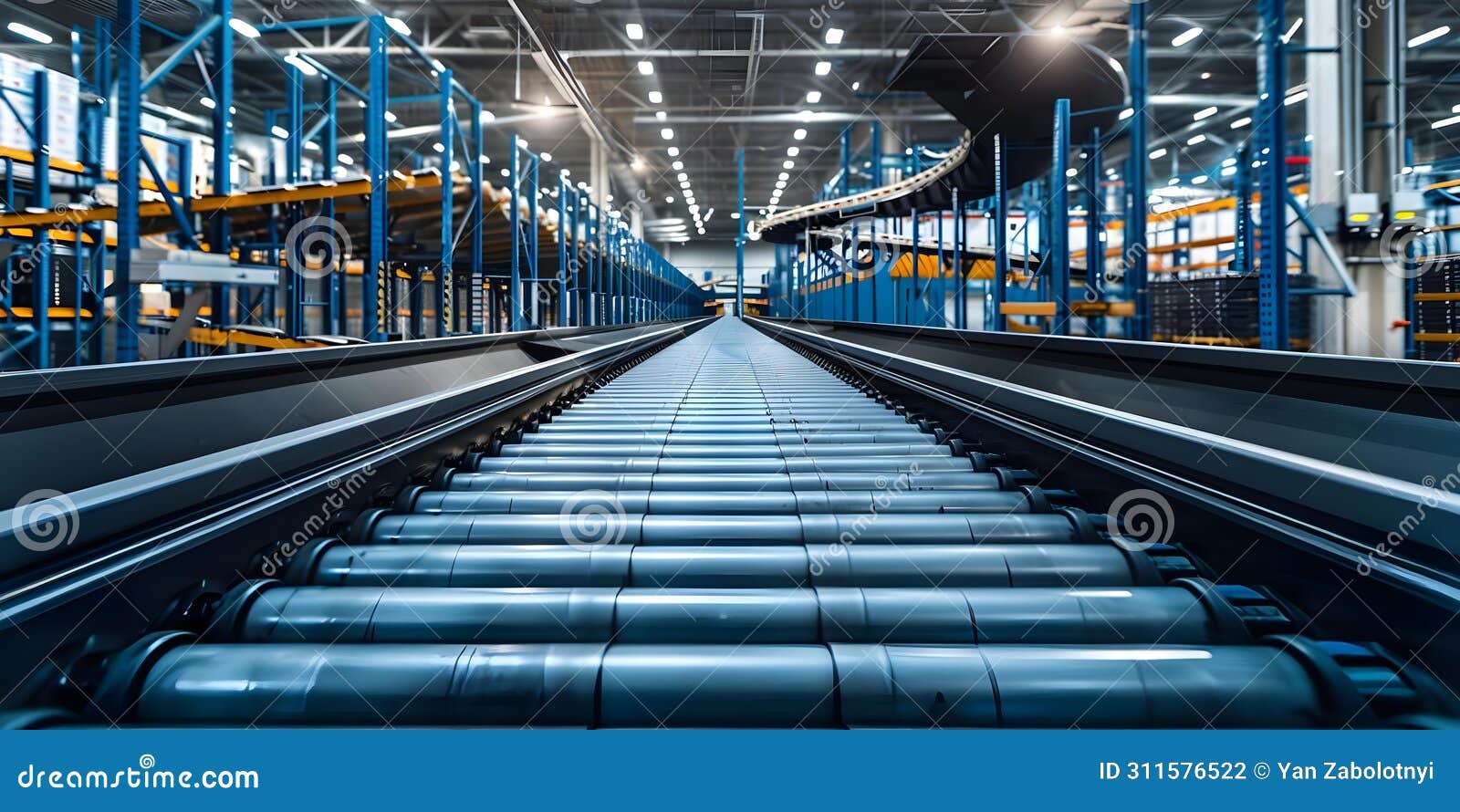 Efficient Automated Conveyor System in Modern Distribution Center for ...