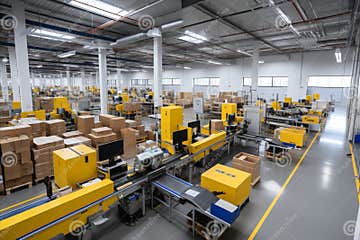 Efficient Automated Sorting System in Modern Warehouse Facility Stock ...