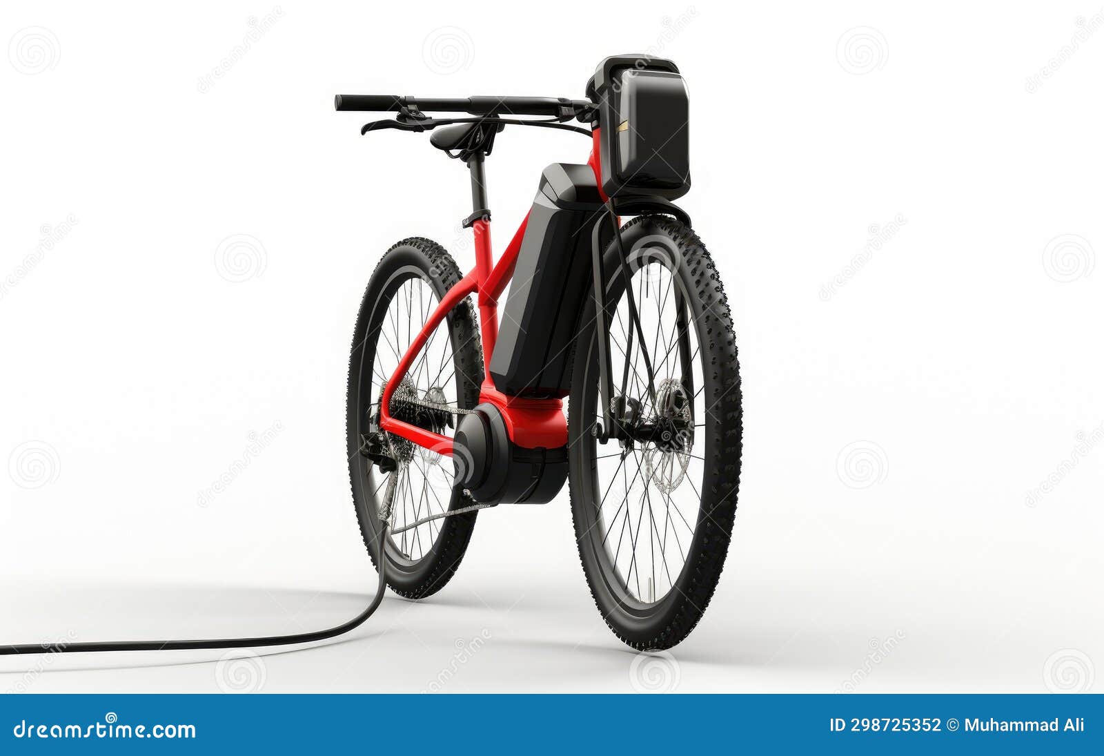 Efficient Bike Charging on White Background Stock Photo - Image of progress, turn: 298725352