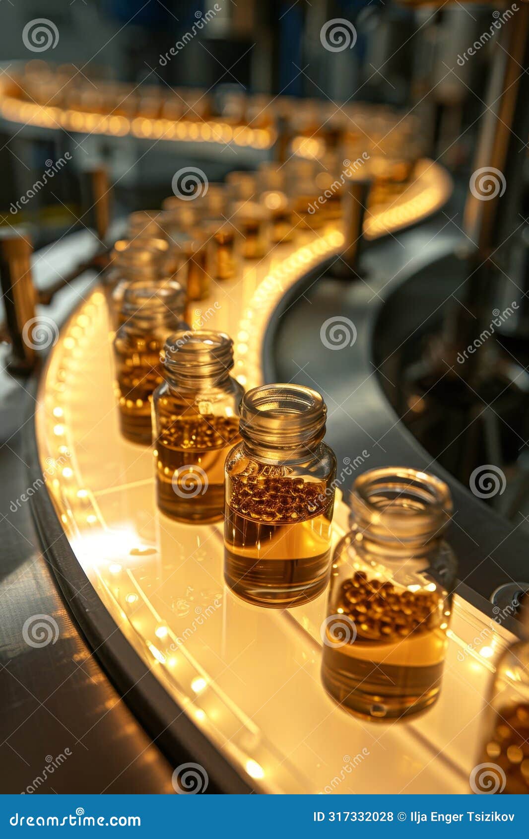 Efficient Bottled Cosmetic Manufacturing Line in a Standard Industrial ...