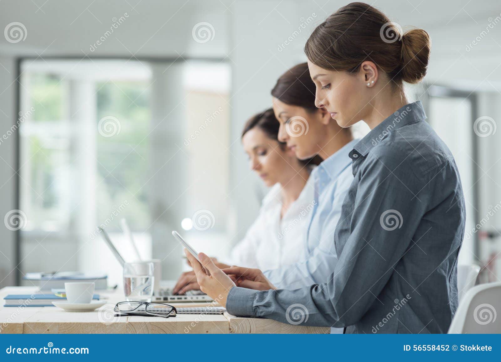 Efficient Business Women Working Together Stock Photo - Image of ...