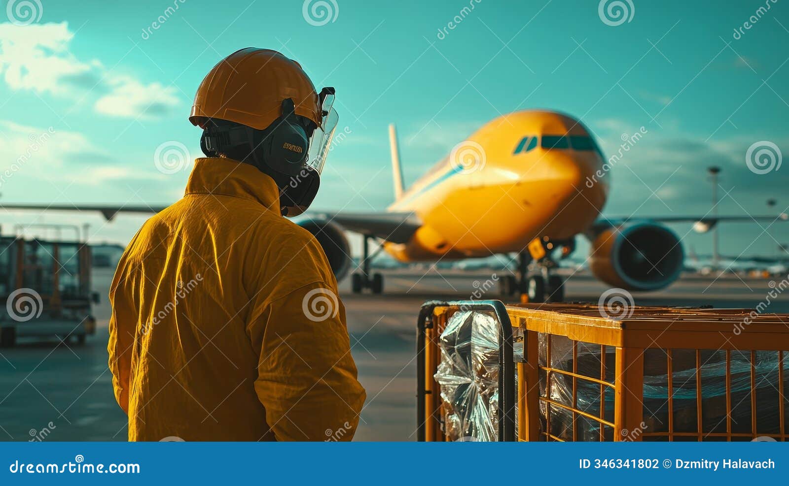 Efficient Cargo Handling at Airport Sunset - a Glimpse into Aviation ...