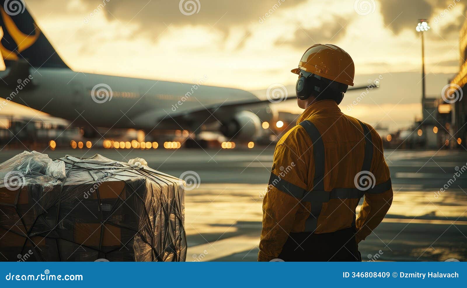 Efficient Cargo Handling at Airport Sunset - a Glimpse into Aviation ...