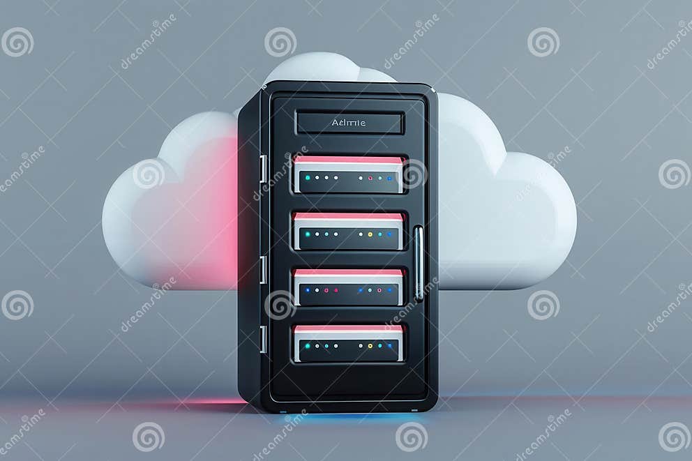 Efficient Cloud Storage. Modern Digital Data Management Concept Stock ...