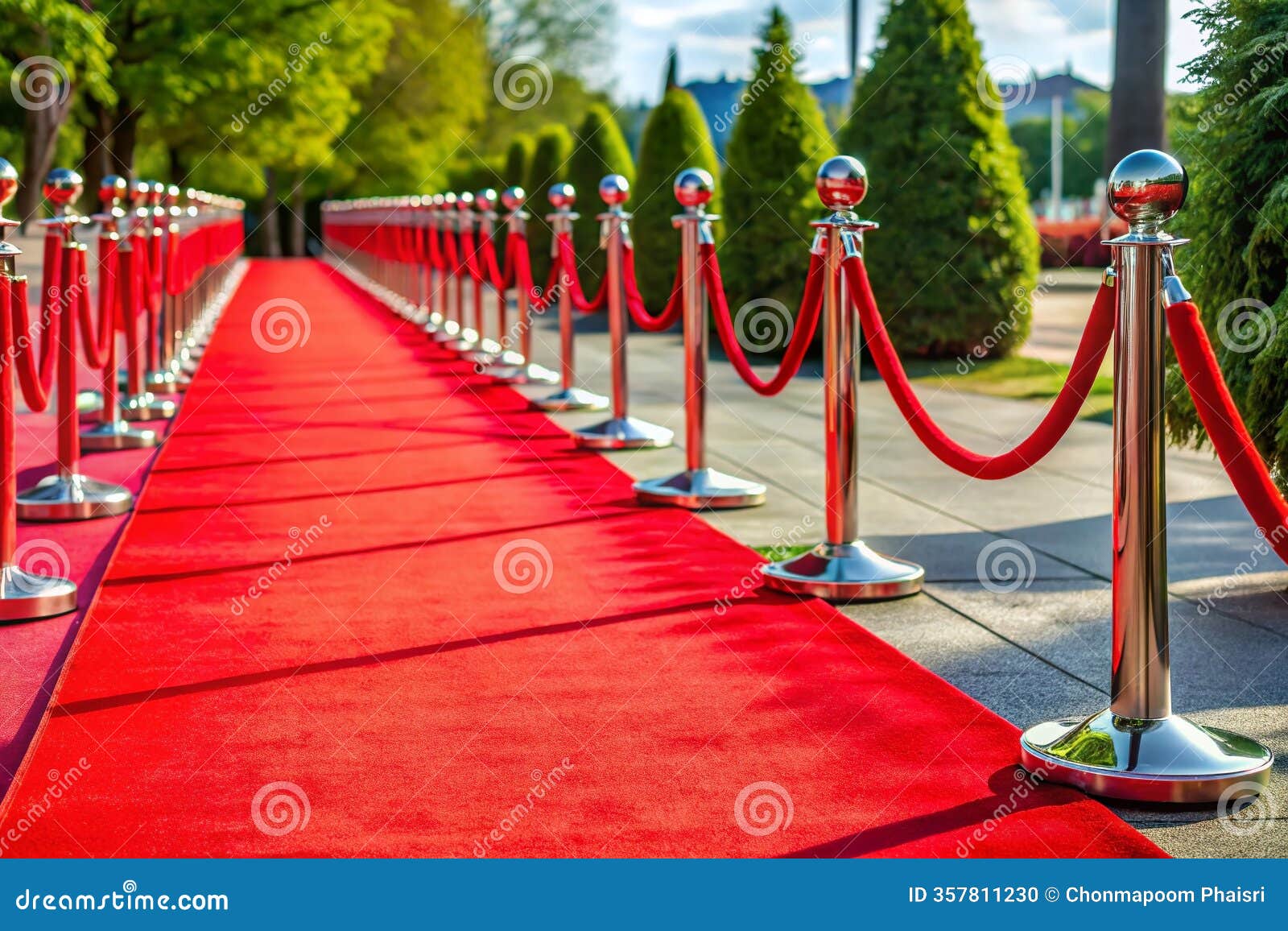 Efficient Crowd Management System Red Rope Barriers for Event Security ...