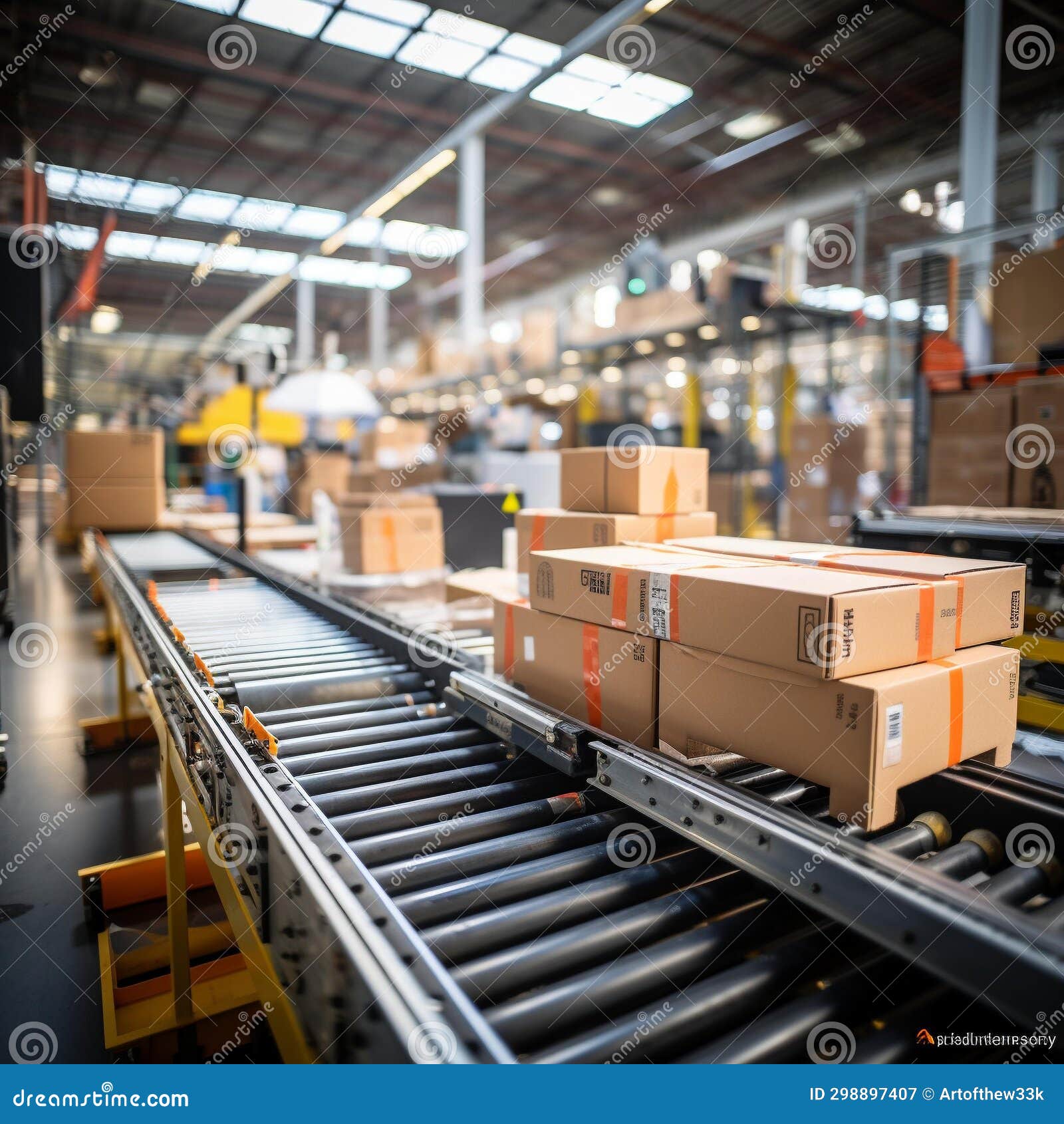 Efficient Delivery: Unloading Packages in a Modern Warehouse Stock ...
