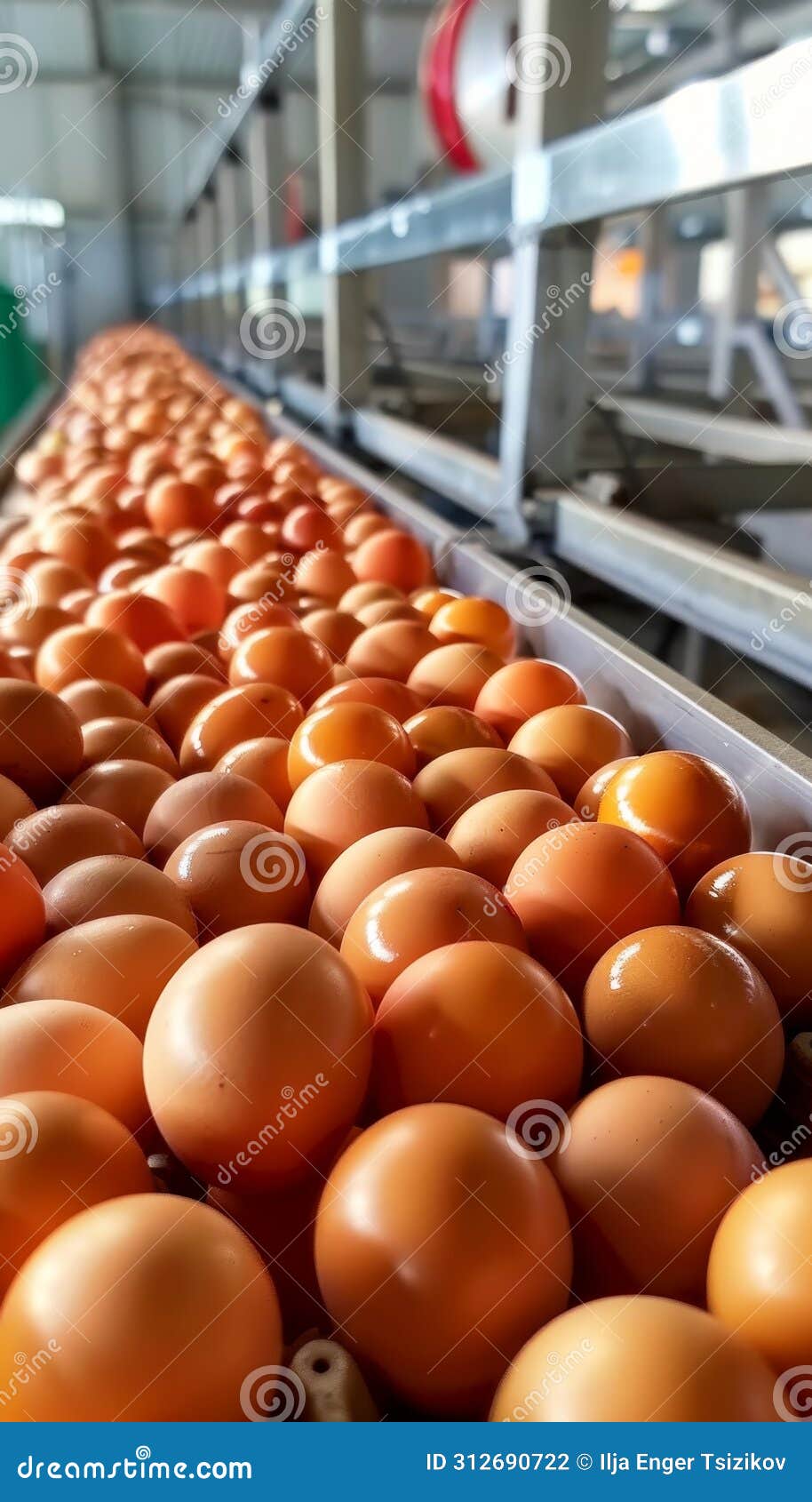 Efficient Egg Sorting Machine in Operation at a Commercial Egg ...