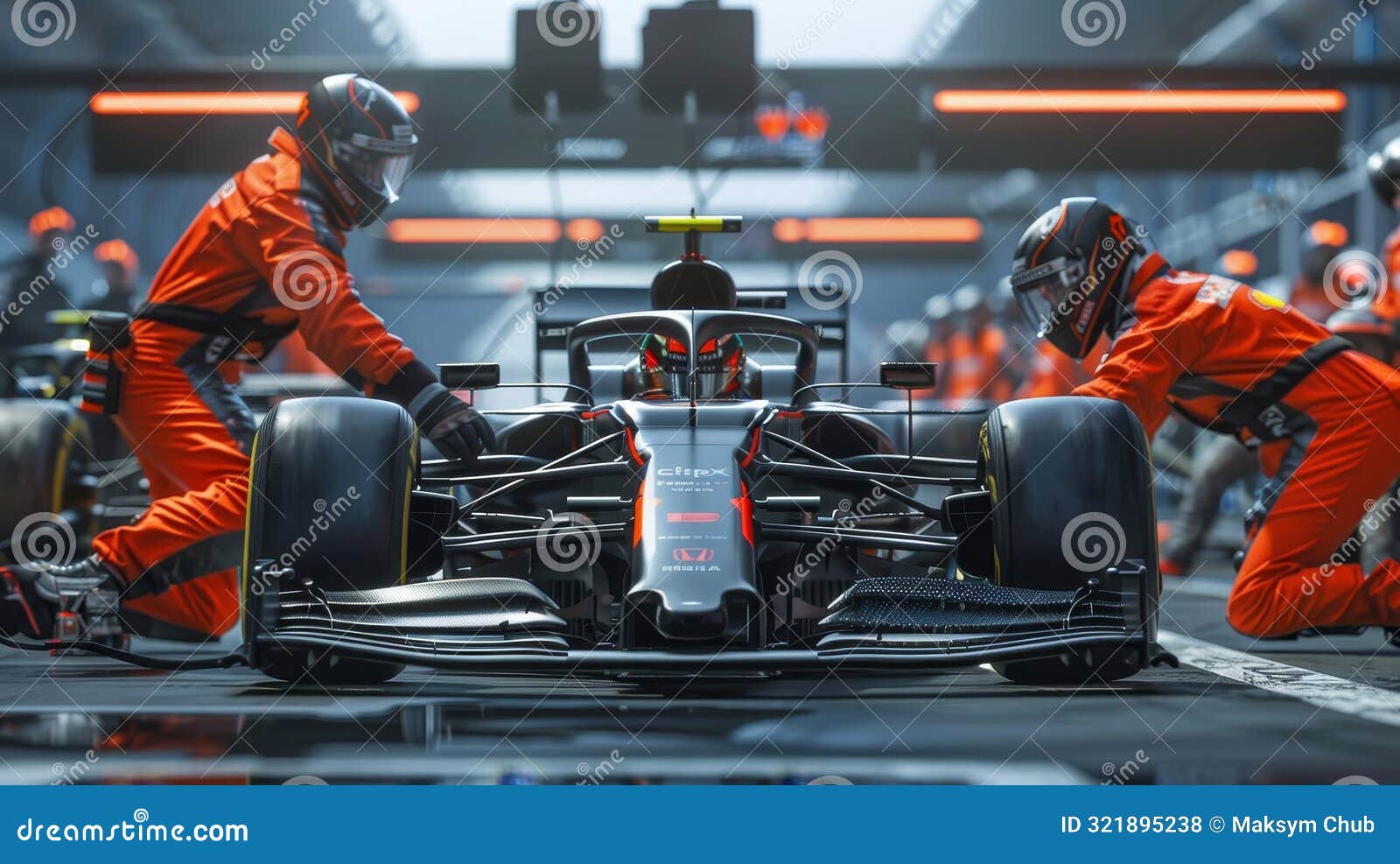 Efficient F1 Pit Stop Red Jumpsuit Crew Showcases Teamwork in High ...