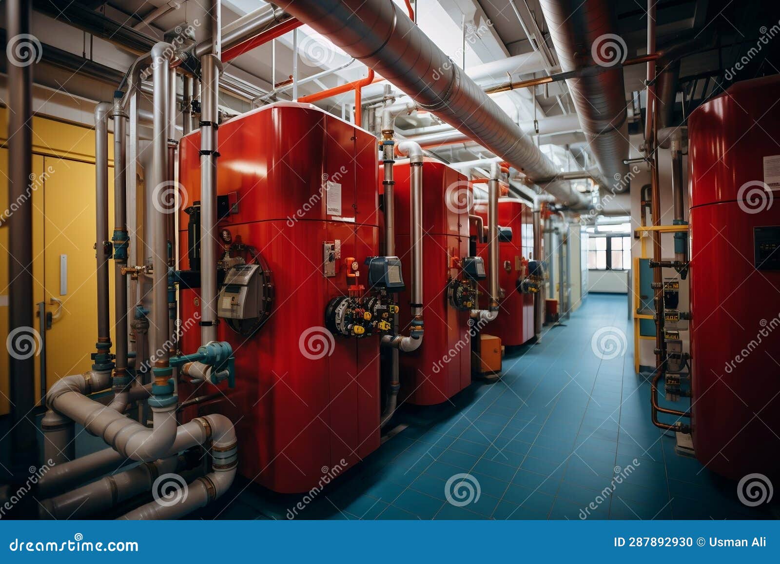 Efficient Geothermal Energy System for Heat and Hot Water. AI Stock ...