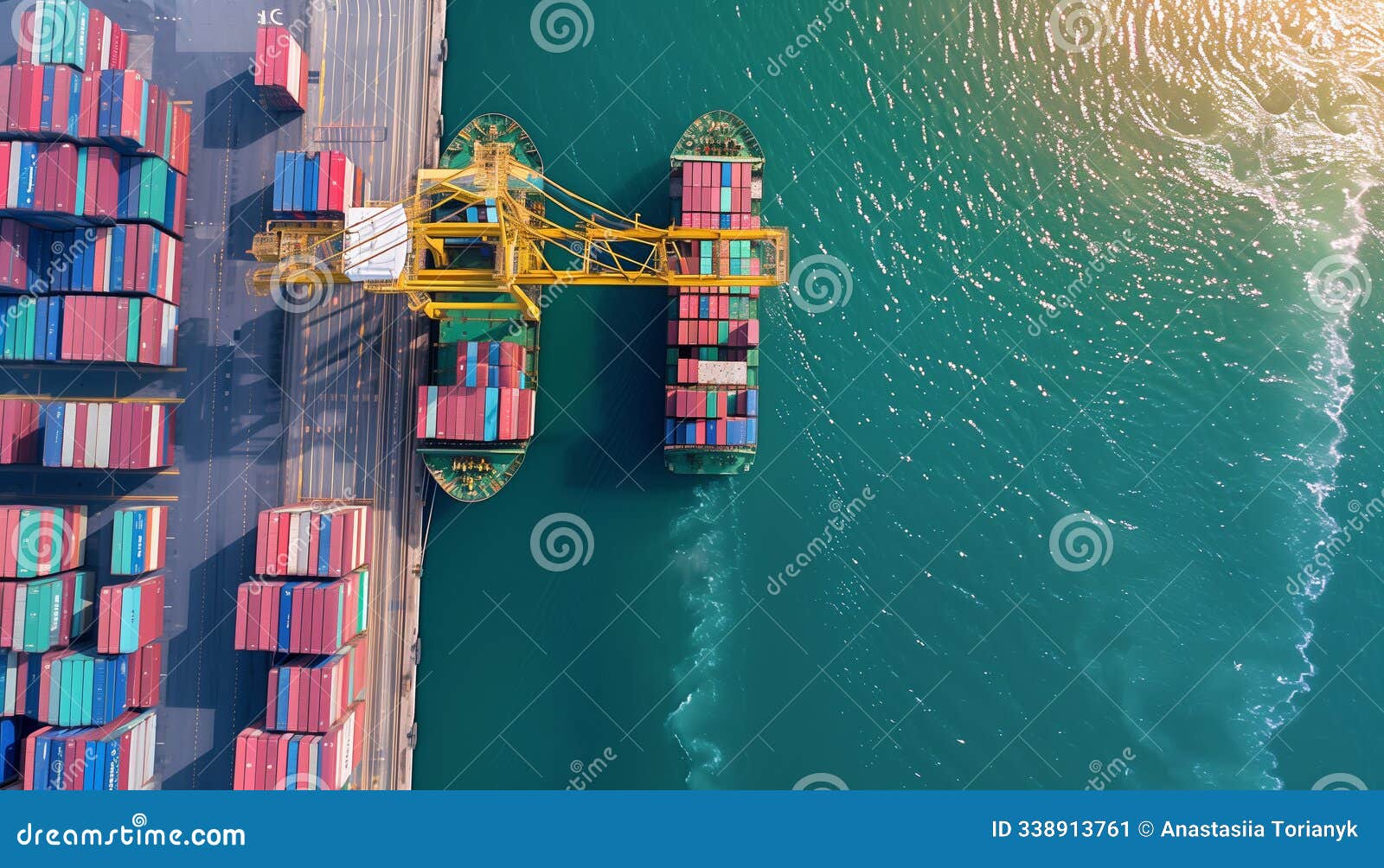 Efficient Global Logistics Operations: Loading Containers, Shipping ...