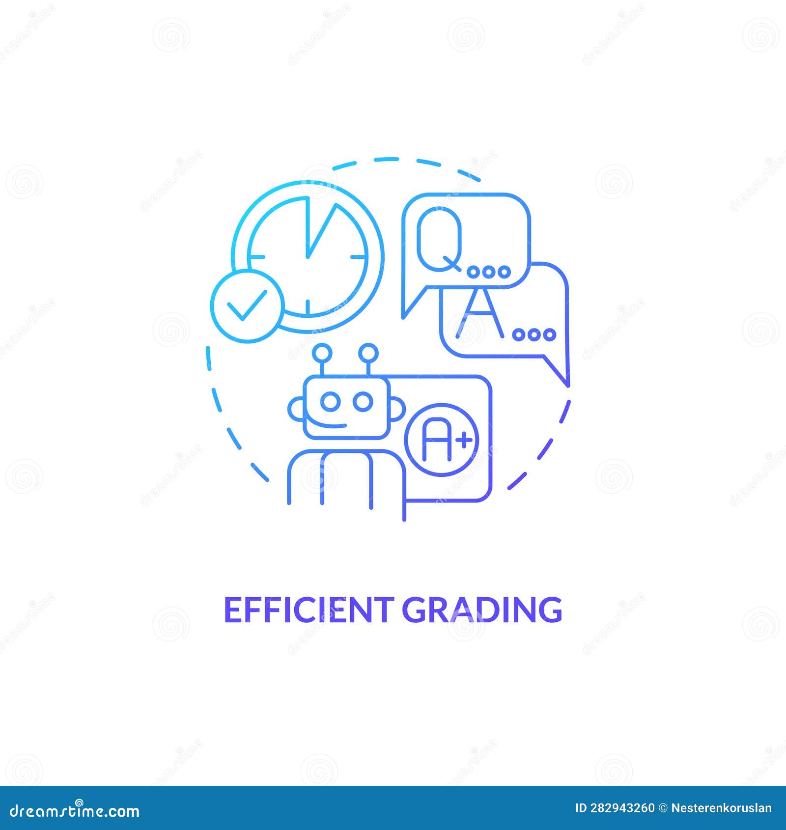 Icon For Grading Solutions Cartoon Vector | CartoonDealer.com #351932101