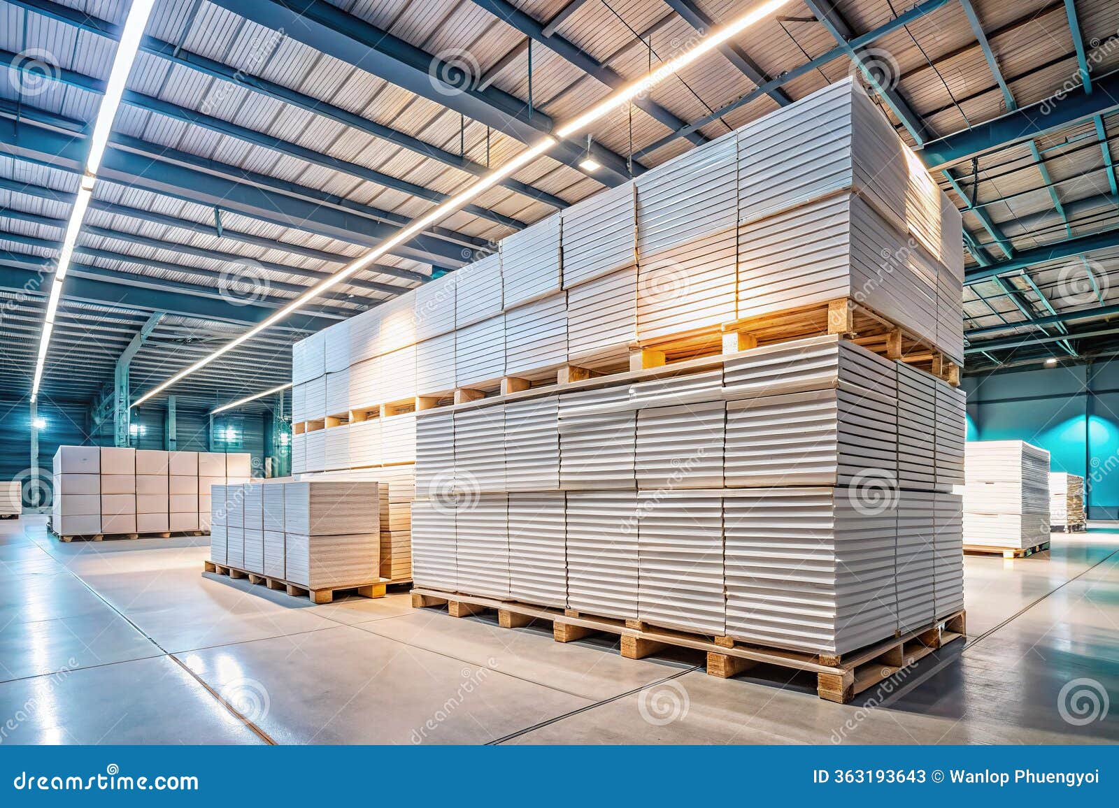 Efficient Gypsum Plasterboard Storage Solution Pallets of Drywall ...