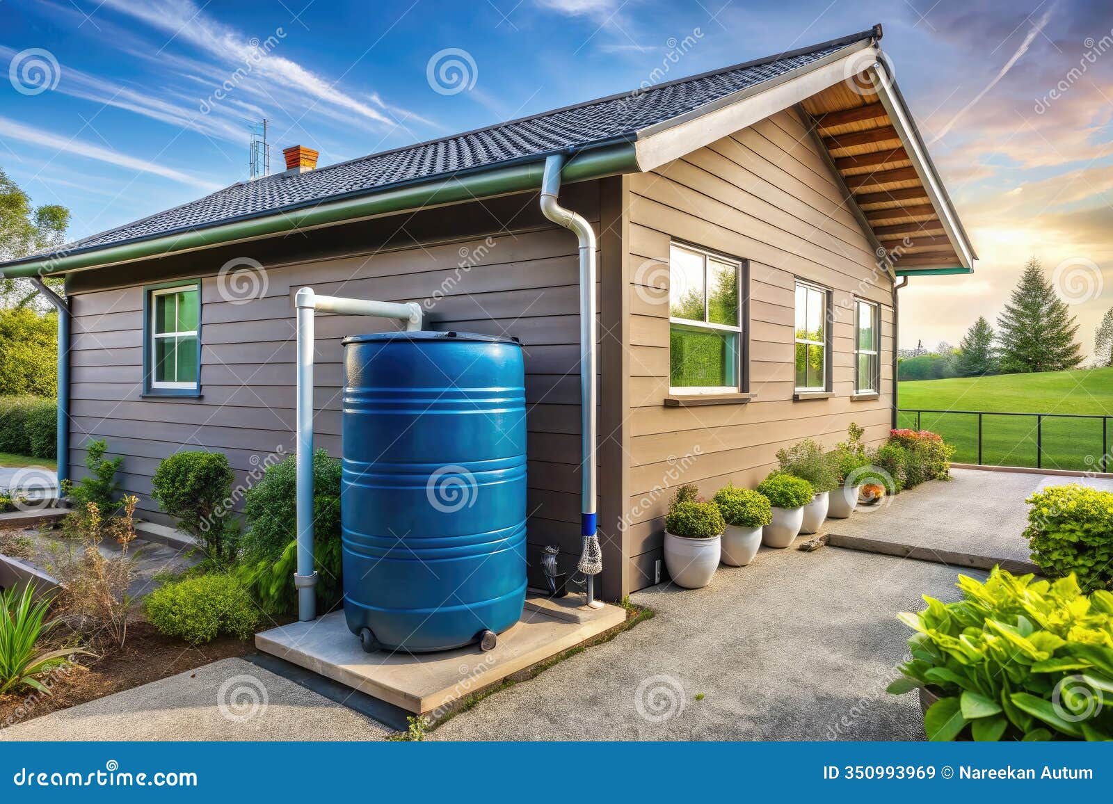 Efficient Home Rainwater Harvesting System Rectangular Tank with ...