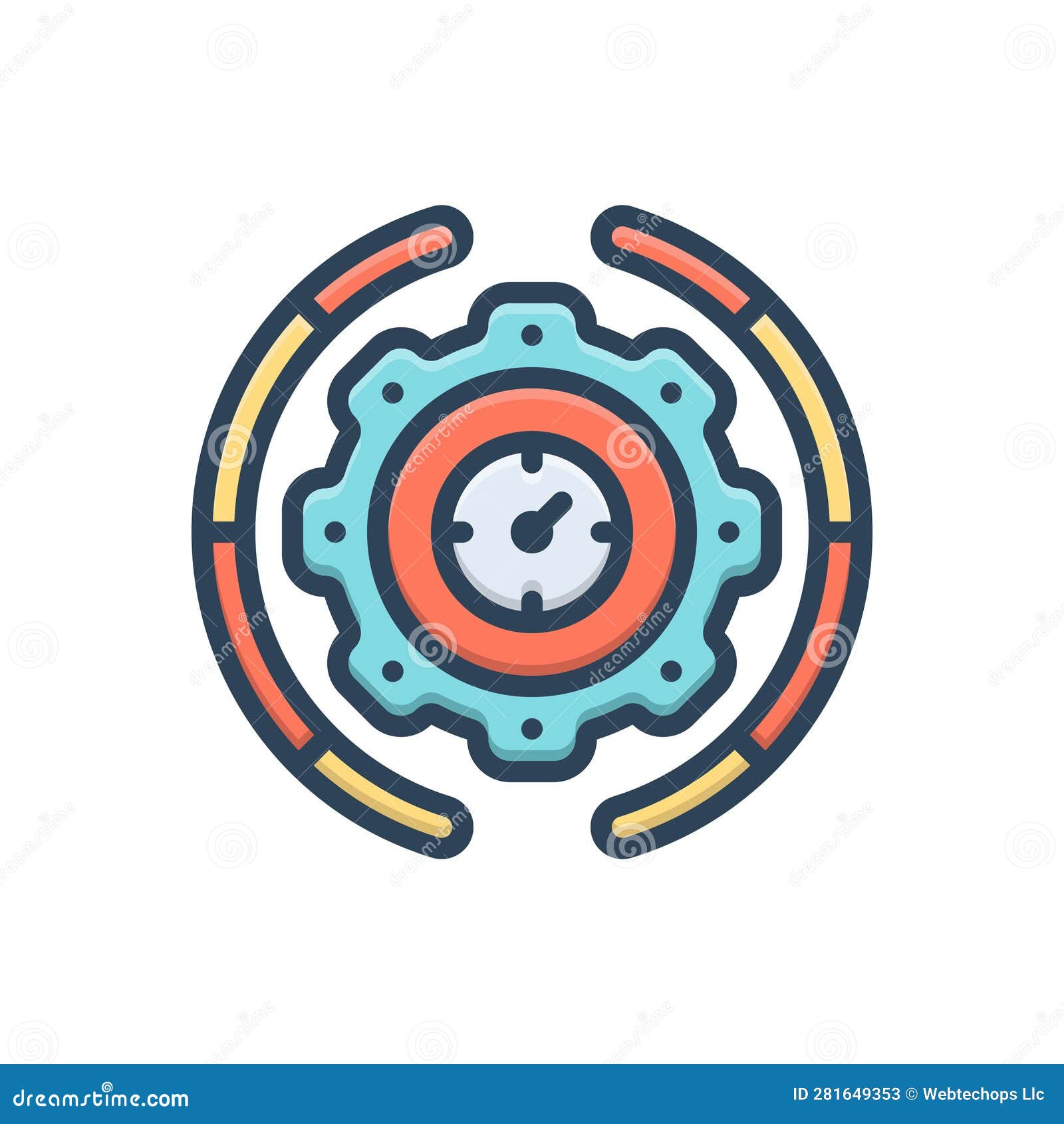 Color Illustration Icon for Efficient, Optimize and Panel Stock ...