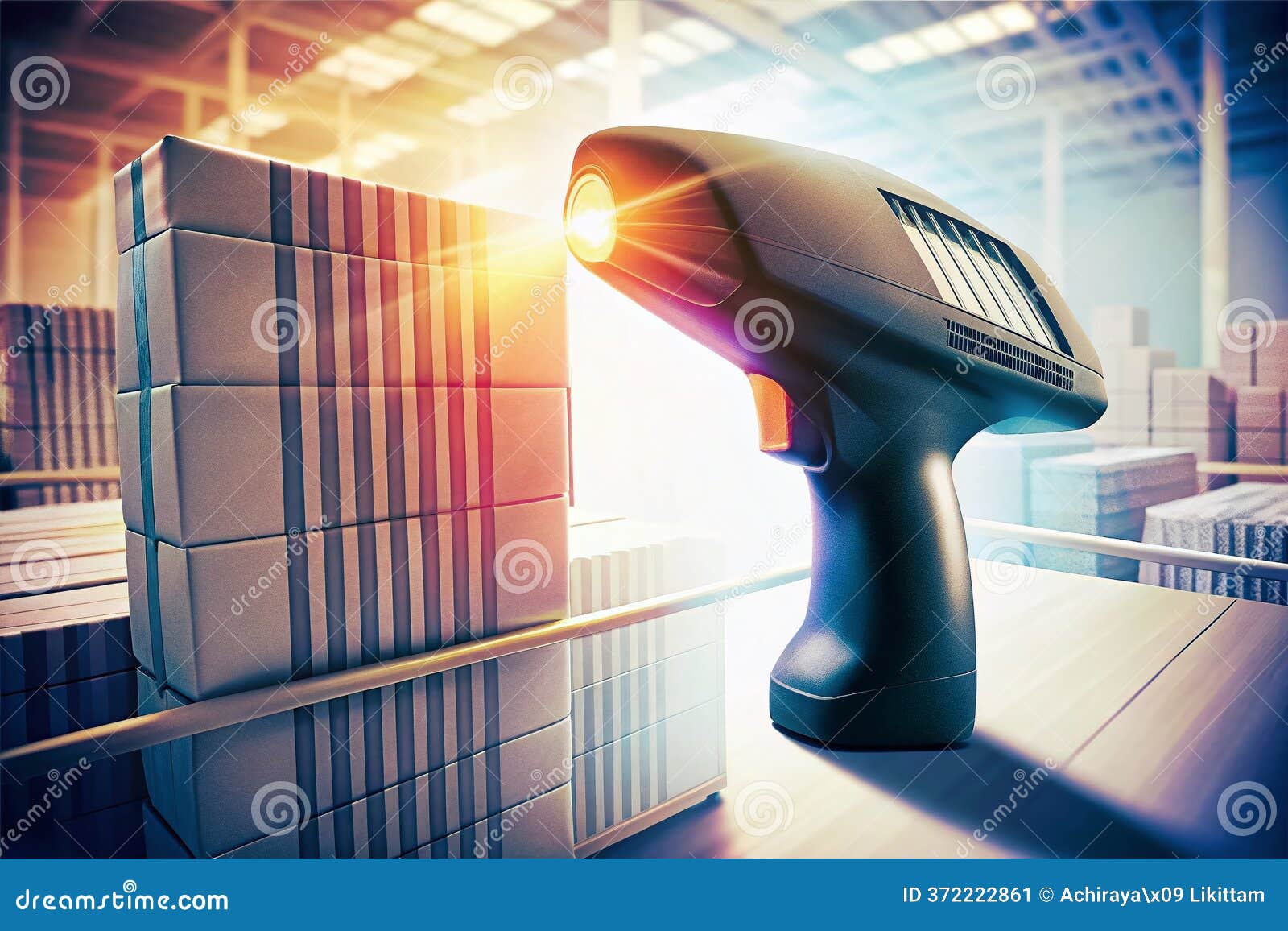 Inventory Barcode Scanner Reader. Barcode Scanner Vector Illustration ...