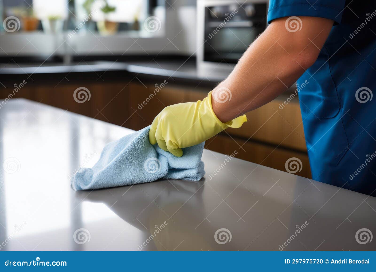 Kitchen Cleanup Linear Icons Set. Scrubbing, Wiping, Mopping, Sweeping ...