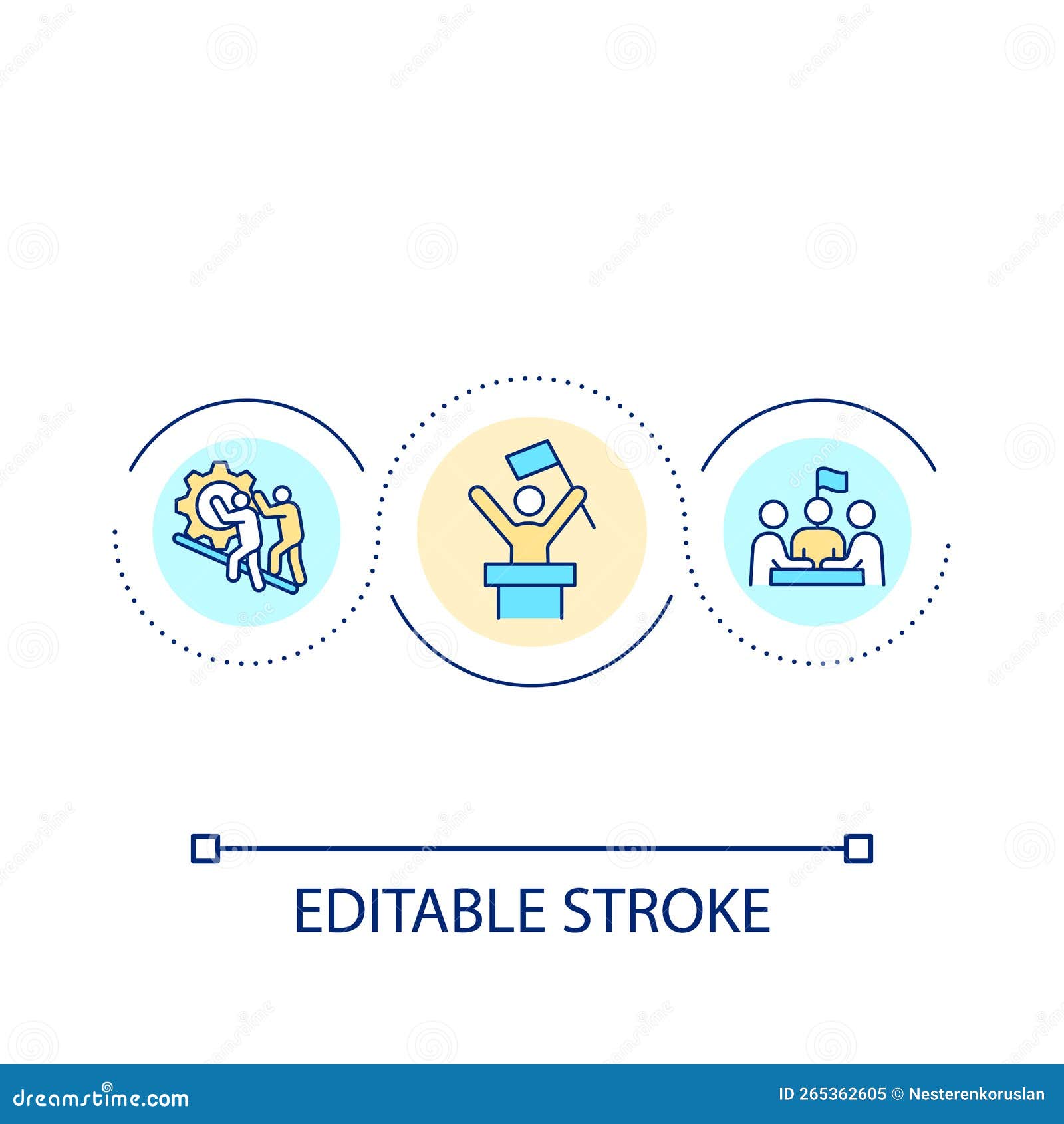 Efficient Leadership Loop Concept Icon Stock Illustration ...