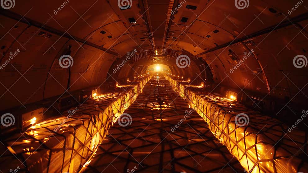 Efficient Organization in Airfreight Operations - Cargo Plane Interior ...