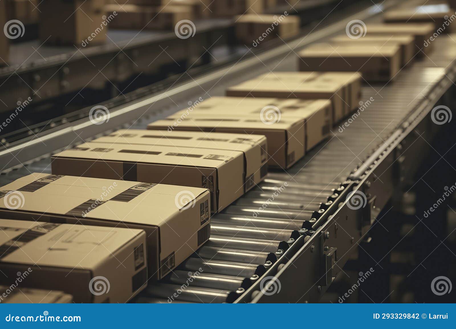 Package Handling At Large Warehouse Fulfillment Center Using Conveyor ...