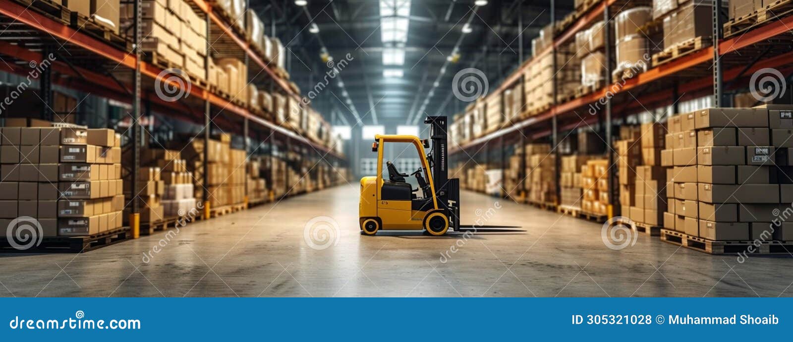 Efficient Product Distribution Retail Warehouse with Goods, Pallets ...