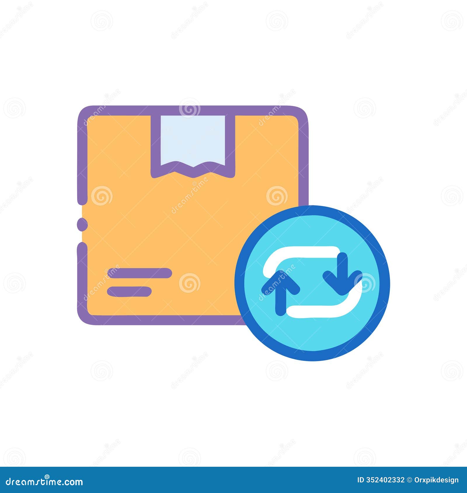 Efficient Product Return Illustration for Retail Stock Illustration ...