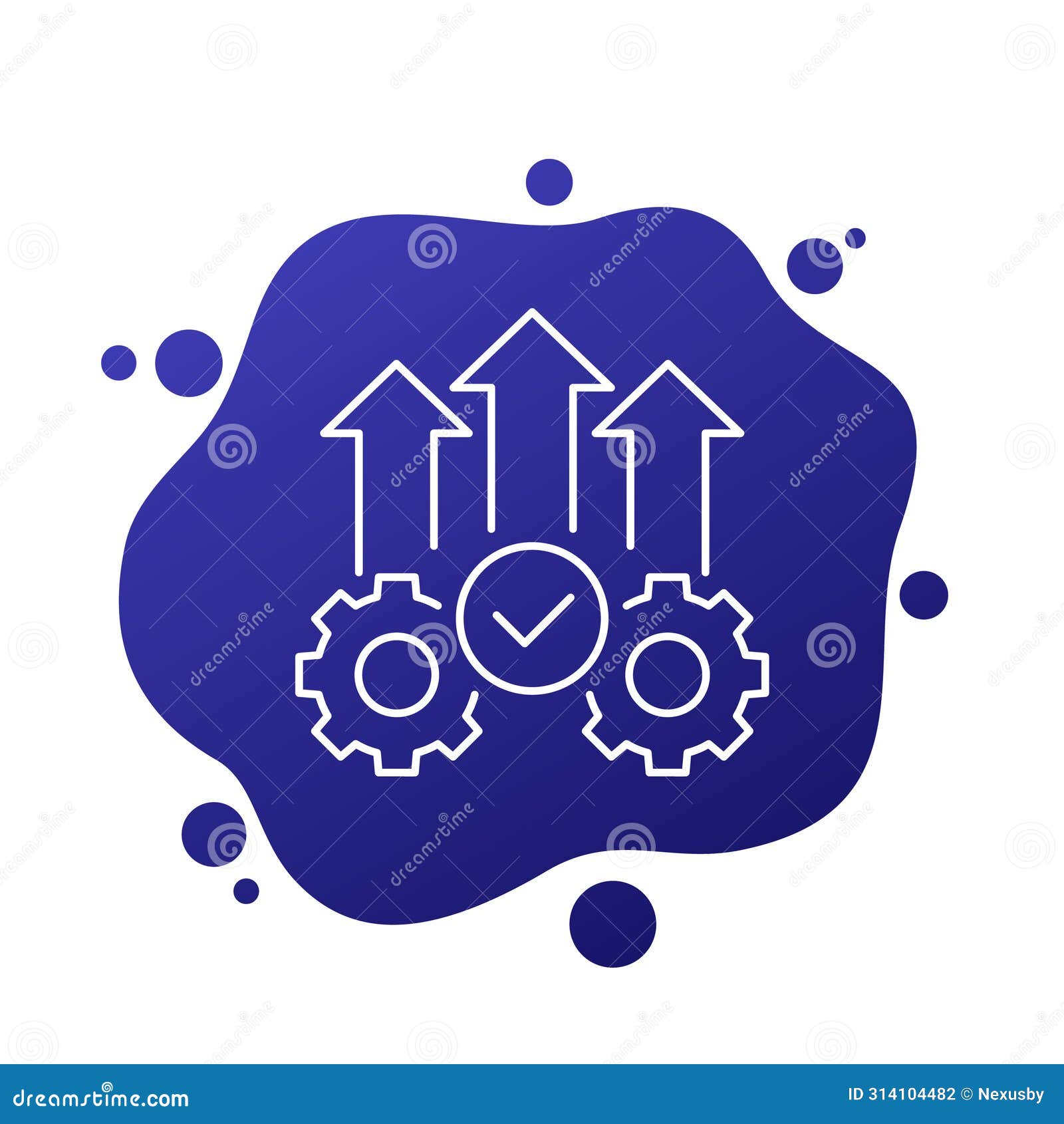 Efficient Production and Efficiency Line Icon, Vector Stock Vector ...