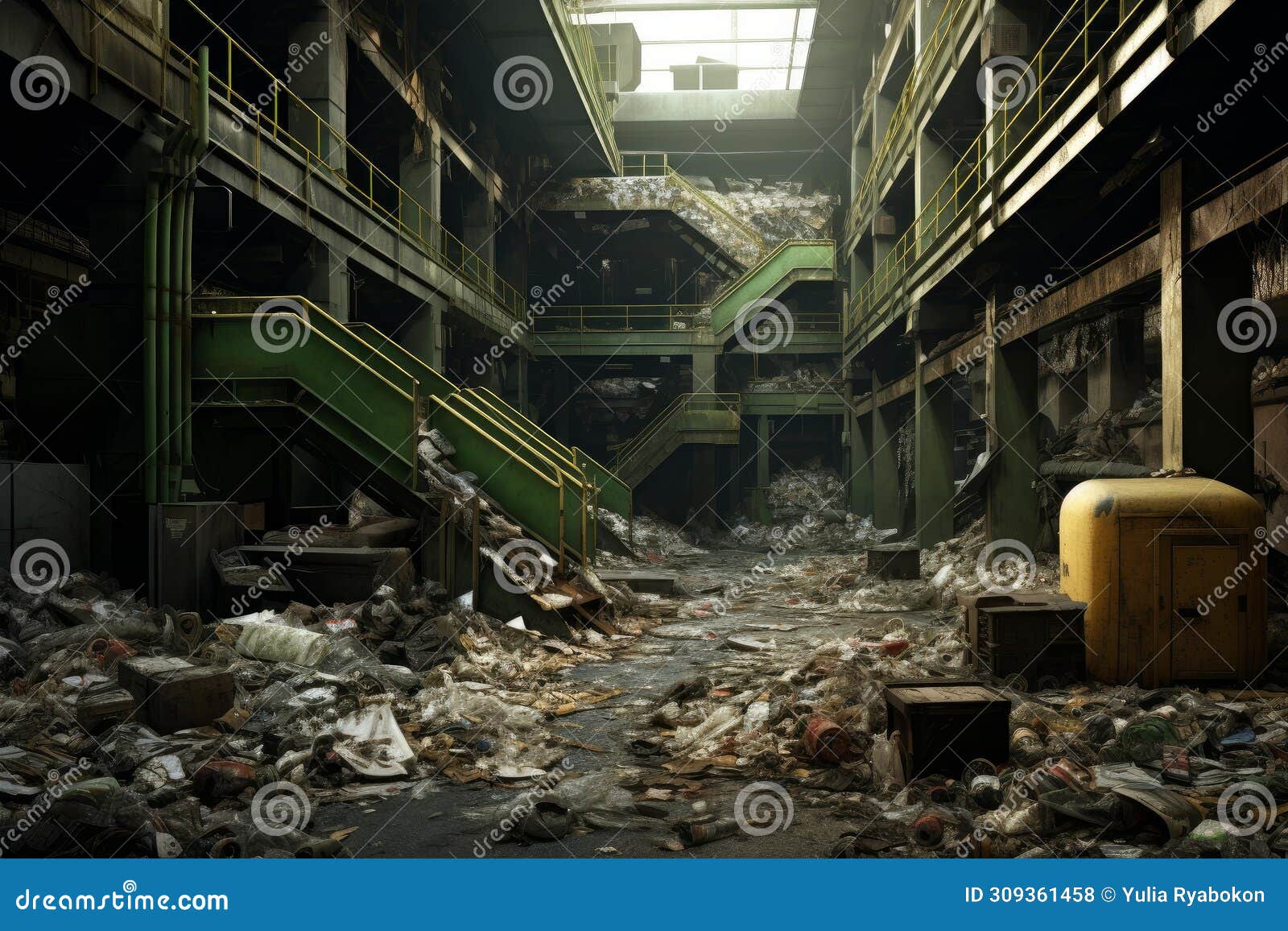 Efficient Recycling Factory Day. Generate Ai Stock Photo - Image of ...