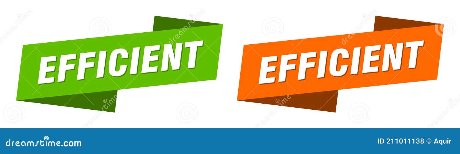 Efficient Banner. Efficient Ribbon Label Sign Set Stock Vector ...