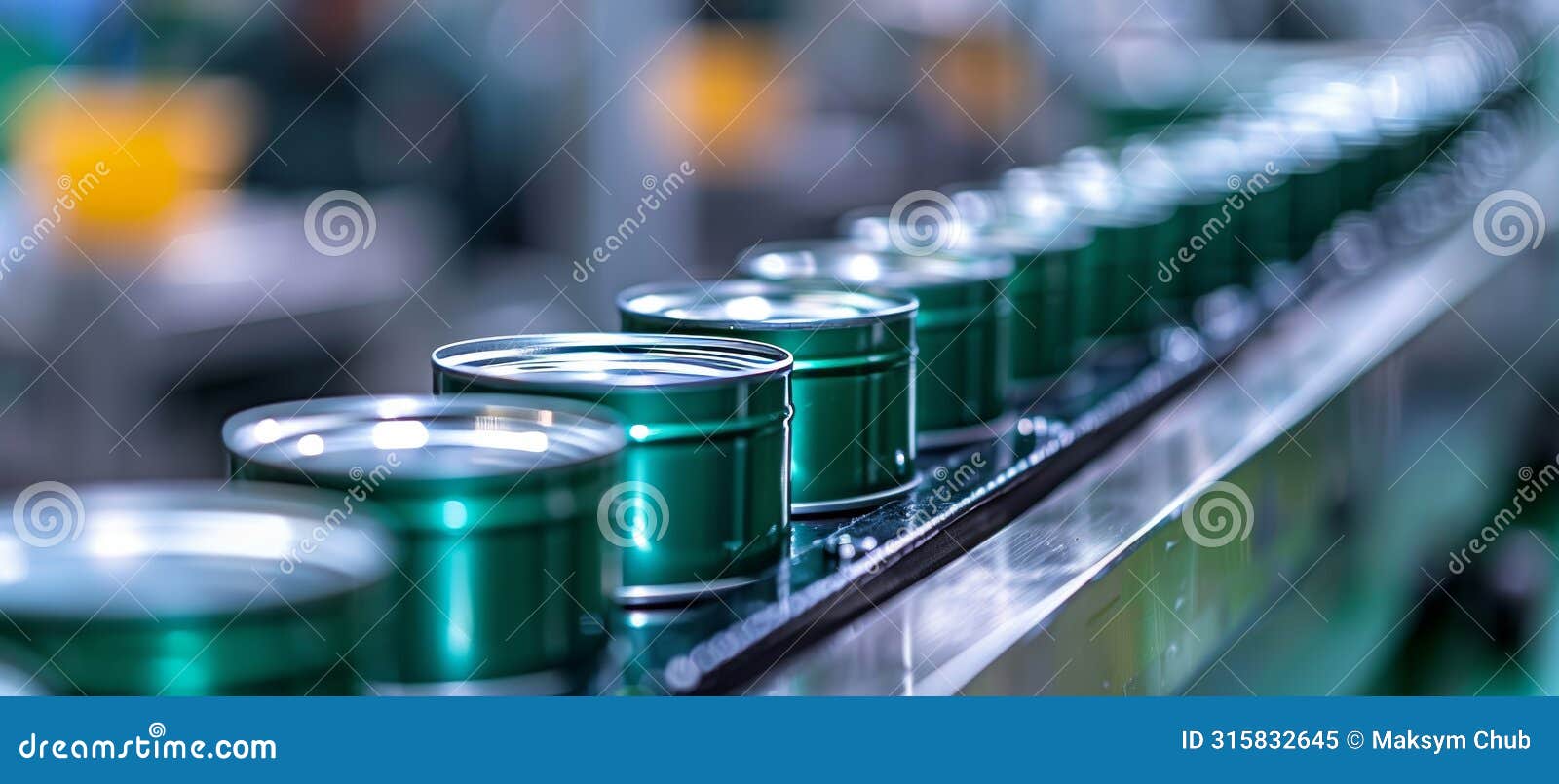 Efficient Seafood Processing Conveyor Transporting Canned Fish in ...