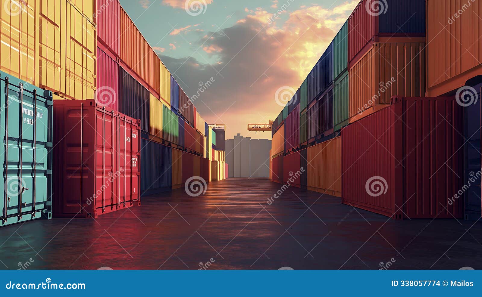 Efficient Shipping Container Loading for Global Logistics Stock Photo ...