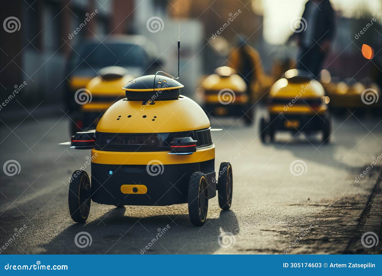 Efficient Small Delivery Robots Transporting Packages in Modern Urban ...