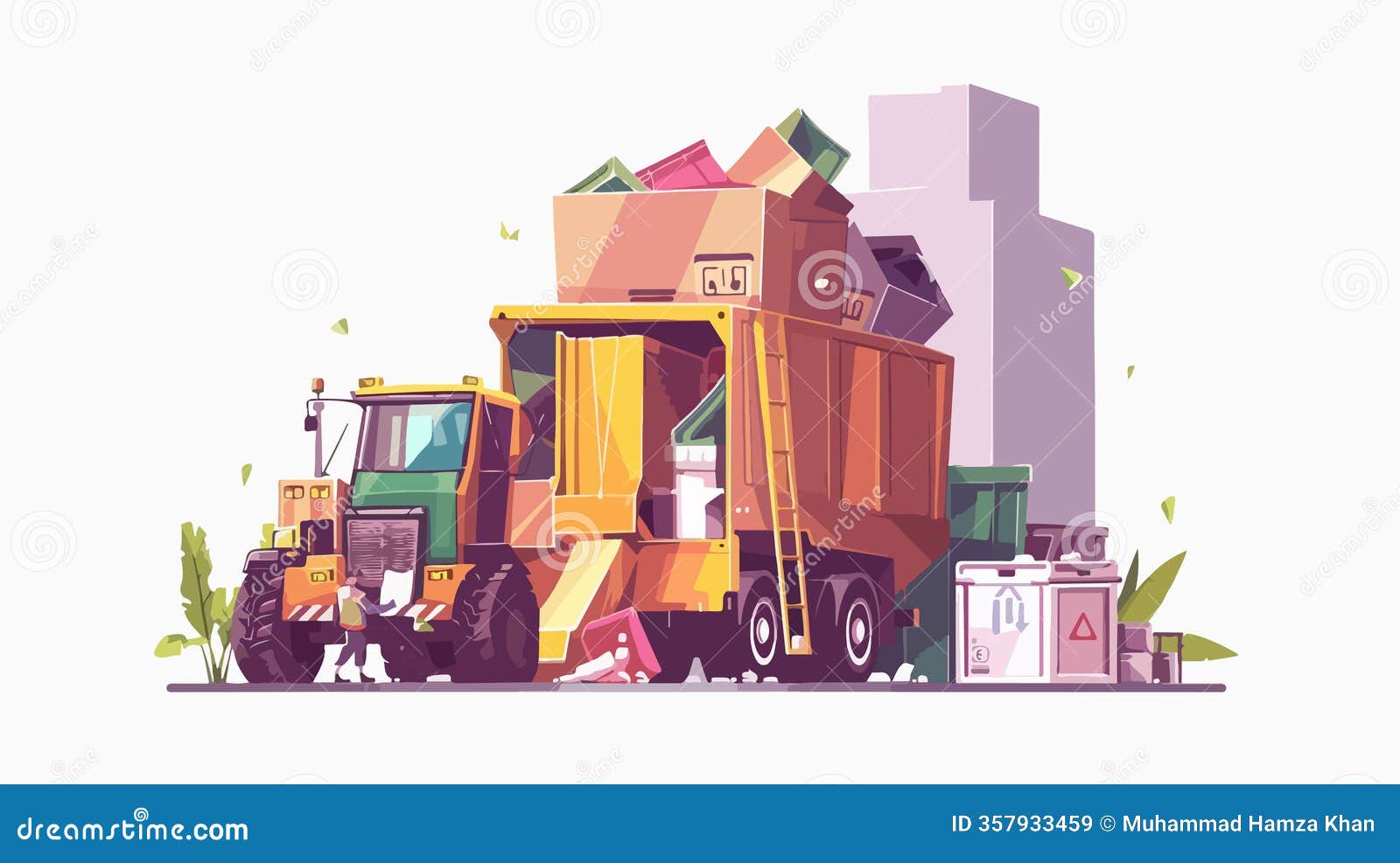 Smart Waste Management System Abstract Concept Vector Illustrations ...