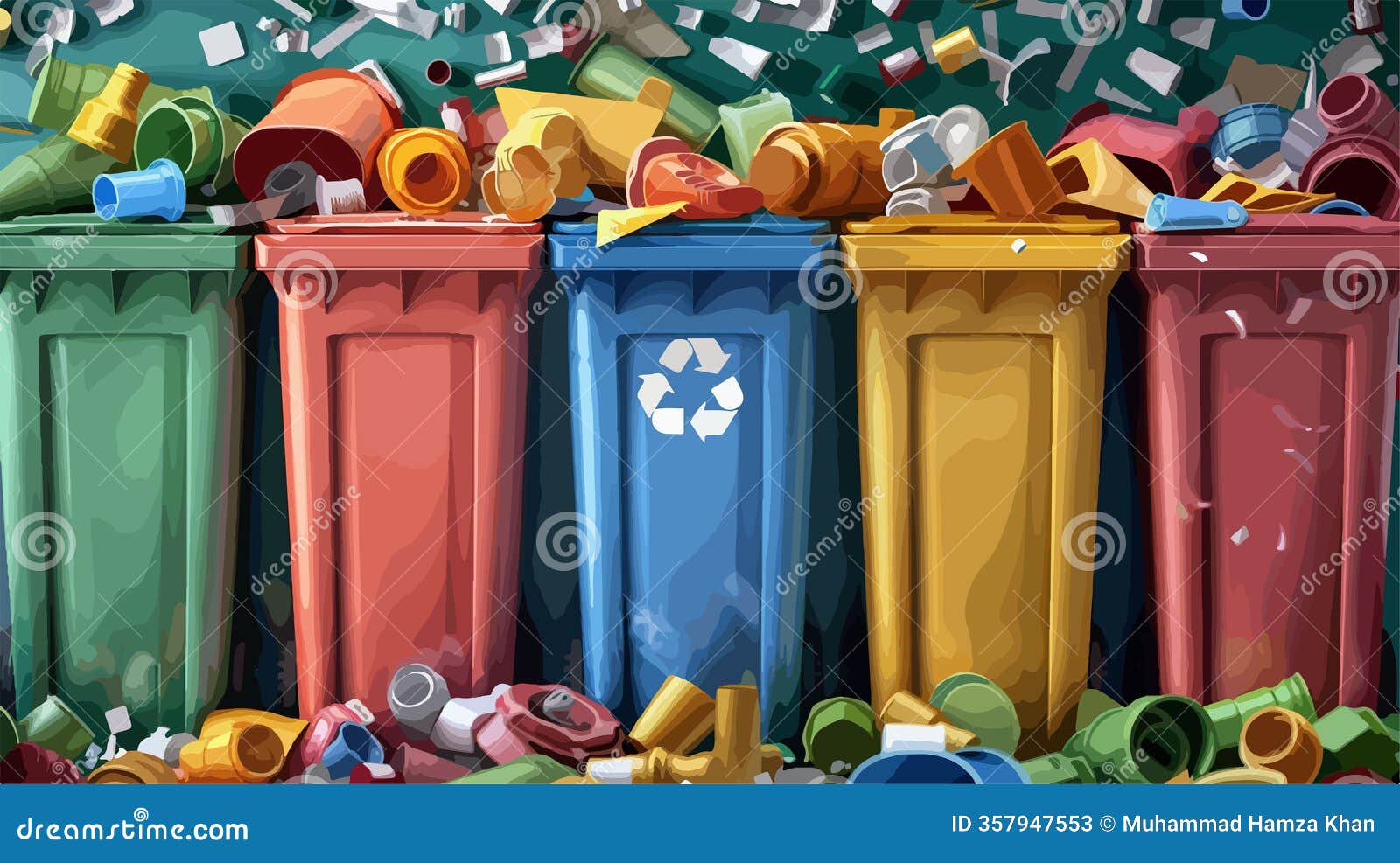 Smart Waste Management System Abstract Concept Vector Illustrations ...