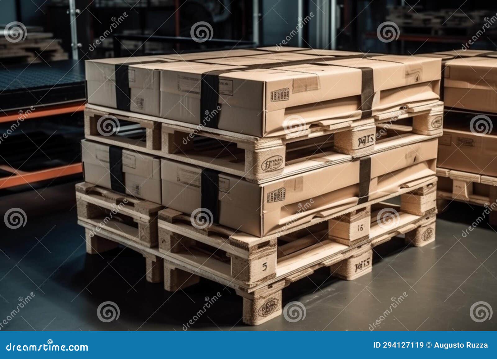 Efficient Stacking for Swift Shipping Stock Illustration - Illustration ...