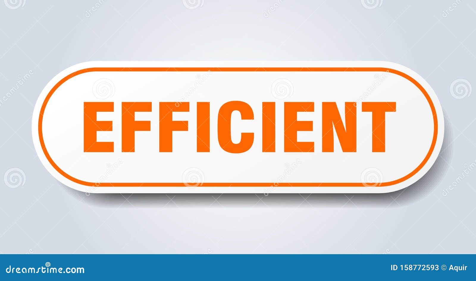 Efficient sticker. stock vector. Illustration of isolated - 158772593