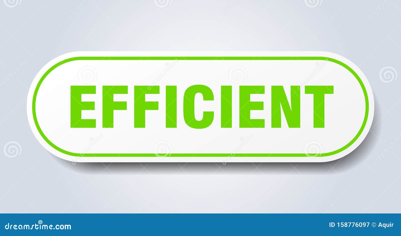 Efficient sticker. stock vector. Illustration of isolated - 158776097