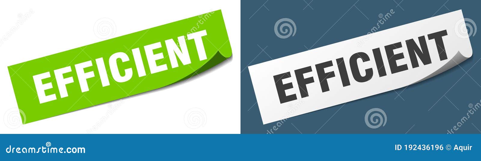 Efficient Sticker. Efficient Sign Set Stock Vector - Illustration of ...